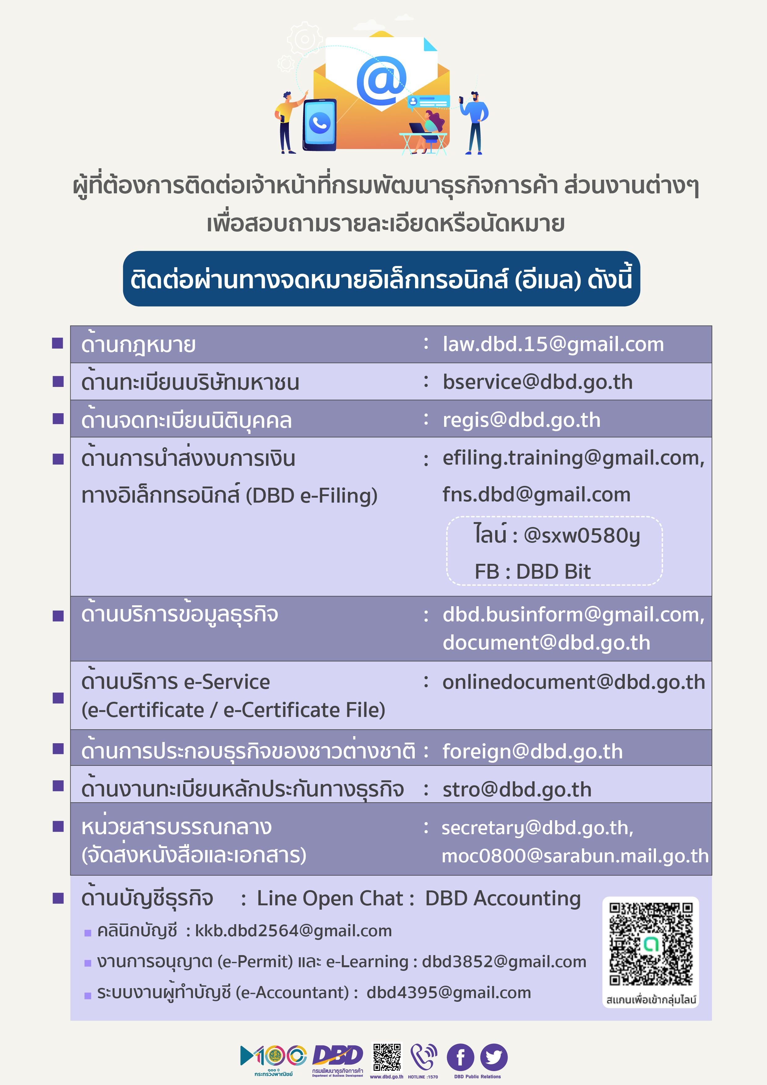 กรมพัฒนาธุรกิจการค้างดให้บริการจดทะเบียนบุคคล-งานบริการข้อมูลธุรกิจแบบ ...