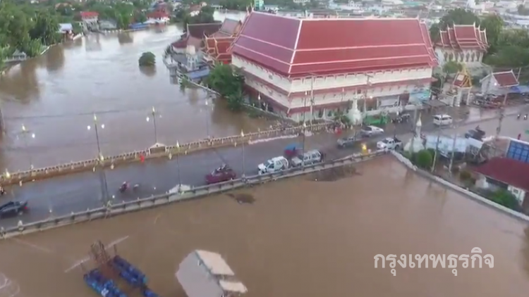 สุโขทัยเฝ้าระวังพนังกั้นน้ำ 2 ฝั่งแม่น้ำยม