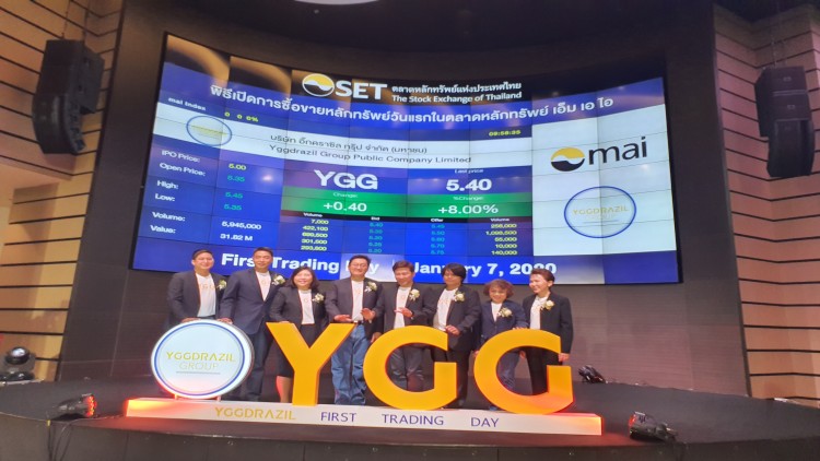 YGGไม่เคว้งเปิดเทรดวันแรกเหนือจอง7%