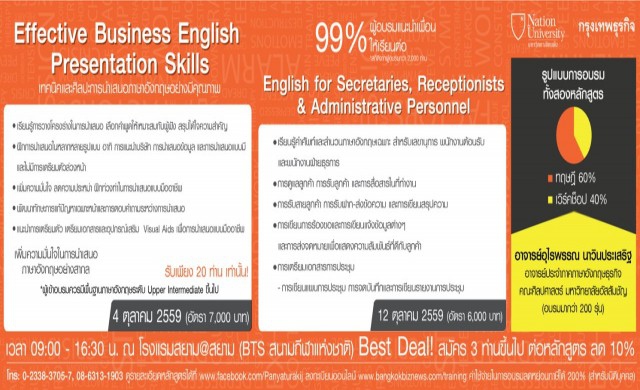 หลักสูตร Effective Business English Presentation Skills