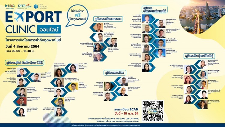 DITP เดินหน้า “โครงการเปิดโลกการค้ากับทูตพาณิชย์ (Export Clinic)”
