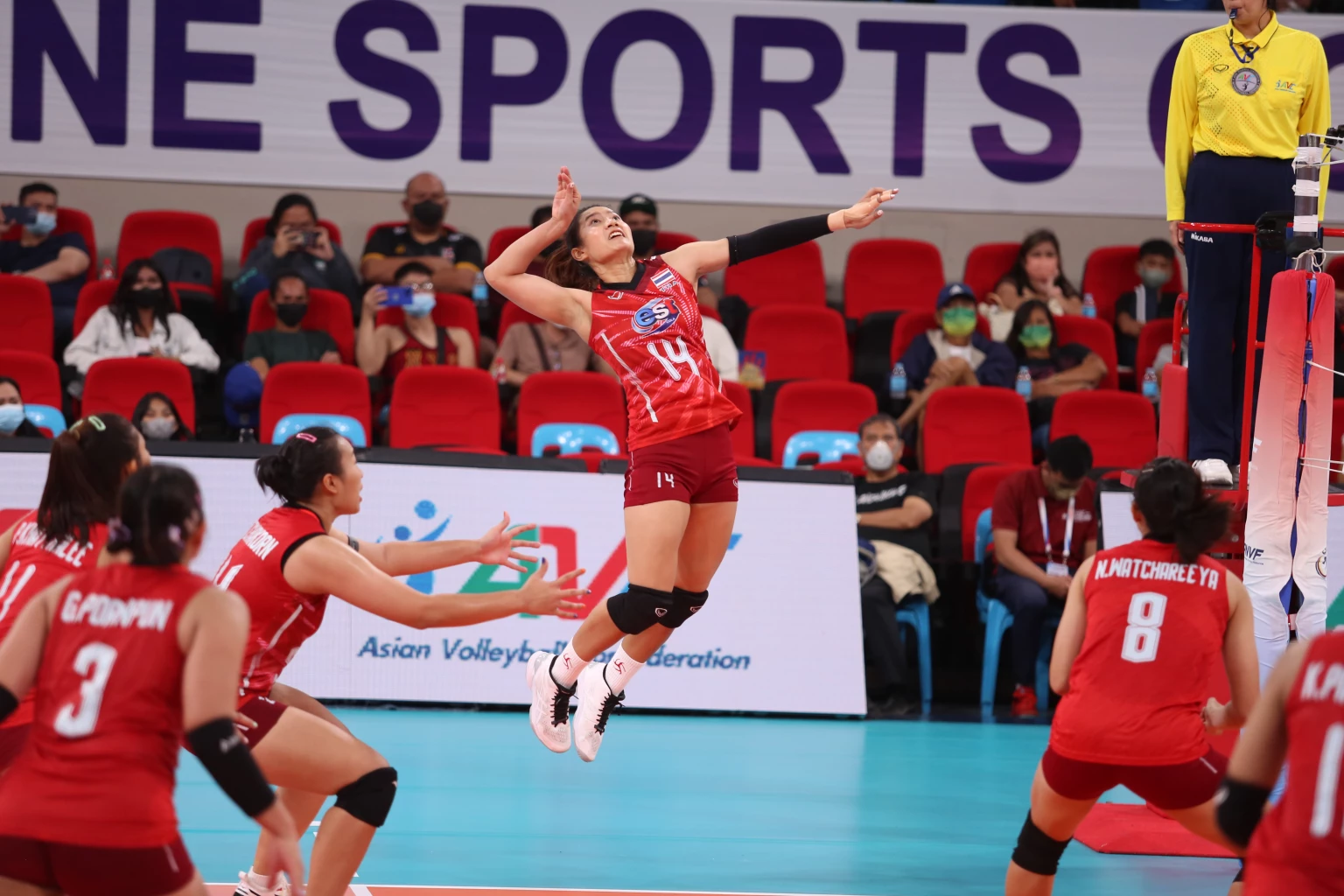 "วอลเลย์บอลหญิง" ทีมชาติไทย ทุบ ไชนีส ไทเป 3-0 เซต ศึก AVC CUP 2022