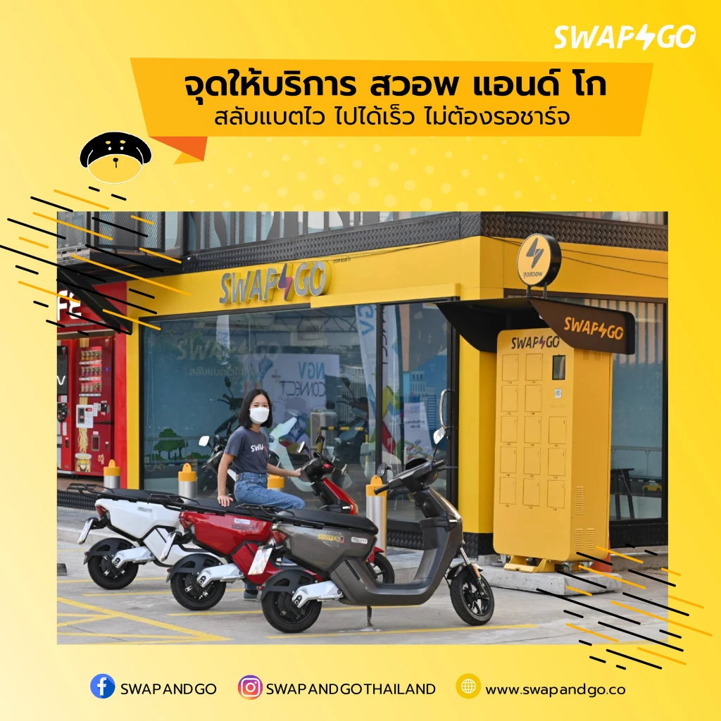 ถอดโมเดลธุรกิจ Swap & Go ตู้สลับแบตฯ "มอเตอร์ไซค์ไฟฟ้า" แบบไม่ต้องรอชาร์จ
