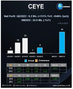 ยังผันผวน หุ้นรายงานพิเศษ CEYE (17 พ.ย. 2565)