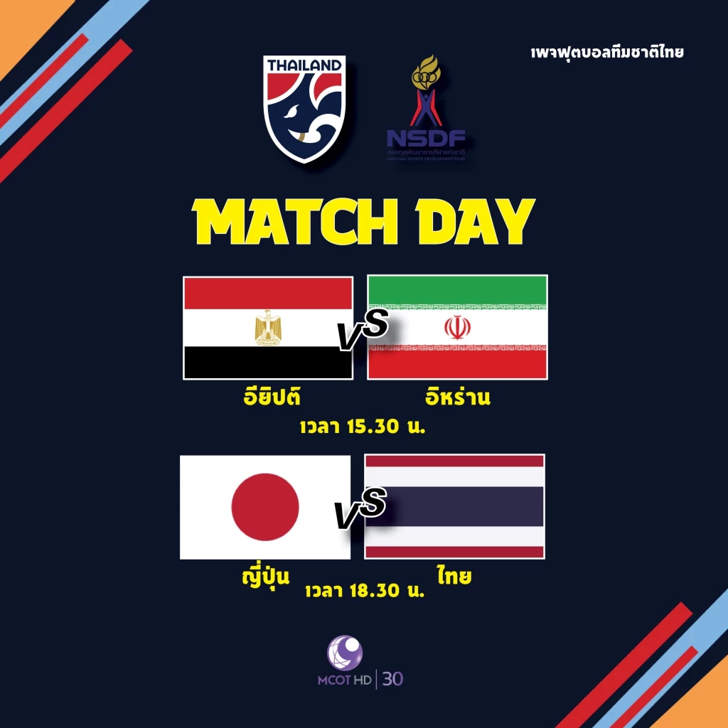ถ่ายทอดสดฟุตซอลศึก NSDF 2023 ทีมชาติไทย พบ ญี่ปุ่น ช่องทางดูสดออนไลน์ 18.30 น.