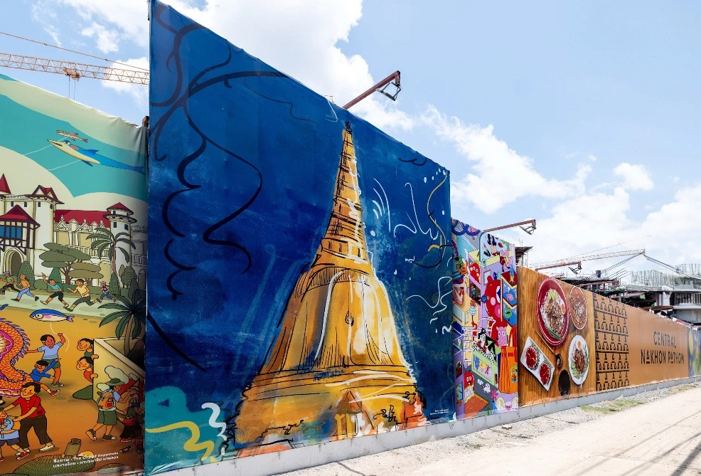 Art Story โชว์จิตวิญญาณ นครปฐม บนป้ายแนวรั้วโครงการเซ็นทรัล นครปฐม 7048