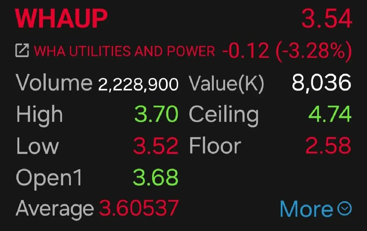 หุ้น WHA - WHAUP ร่วงแรง 14.35% หลังผลงานไตรมาส 4/67 ต่ำคาด ไม่ทำสถิติสูงสุดใหม่