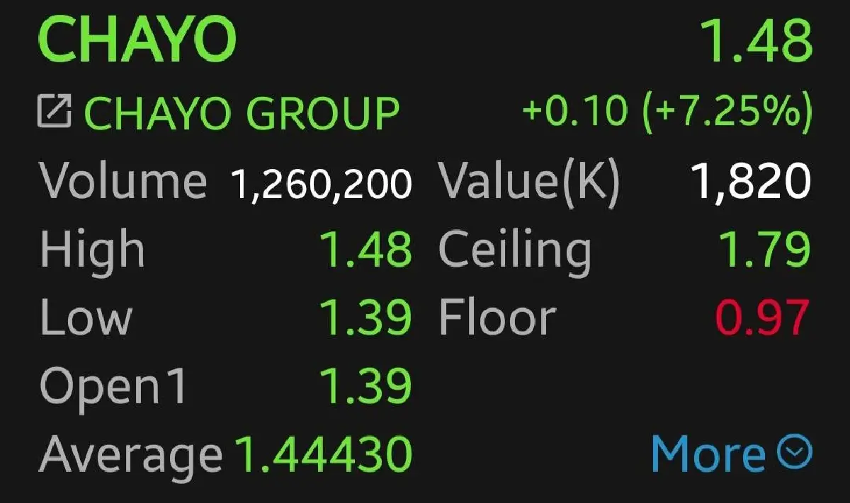 หุ้นนอนแบงก์พุ่งแรงยกแผง CHAYO บวกนำกลุ่ม 7.52% อานิสงส์ผู้ว่า ธปท.คนใหม่ จ่อลดดอกเบี้ย
