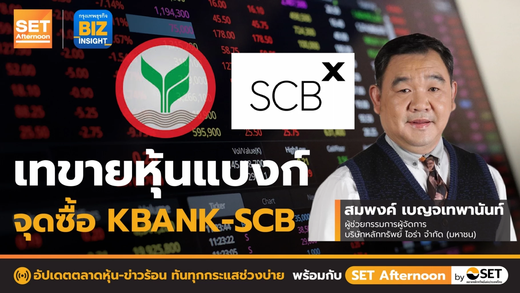 เทขายหุ้นแบงก์ จุดซื้อ KBANK - SCB l SET Afternoon l 15 ก.ค. 65