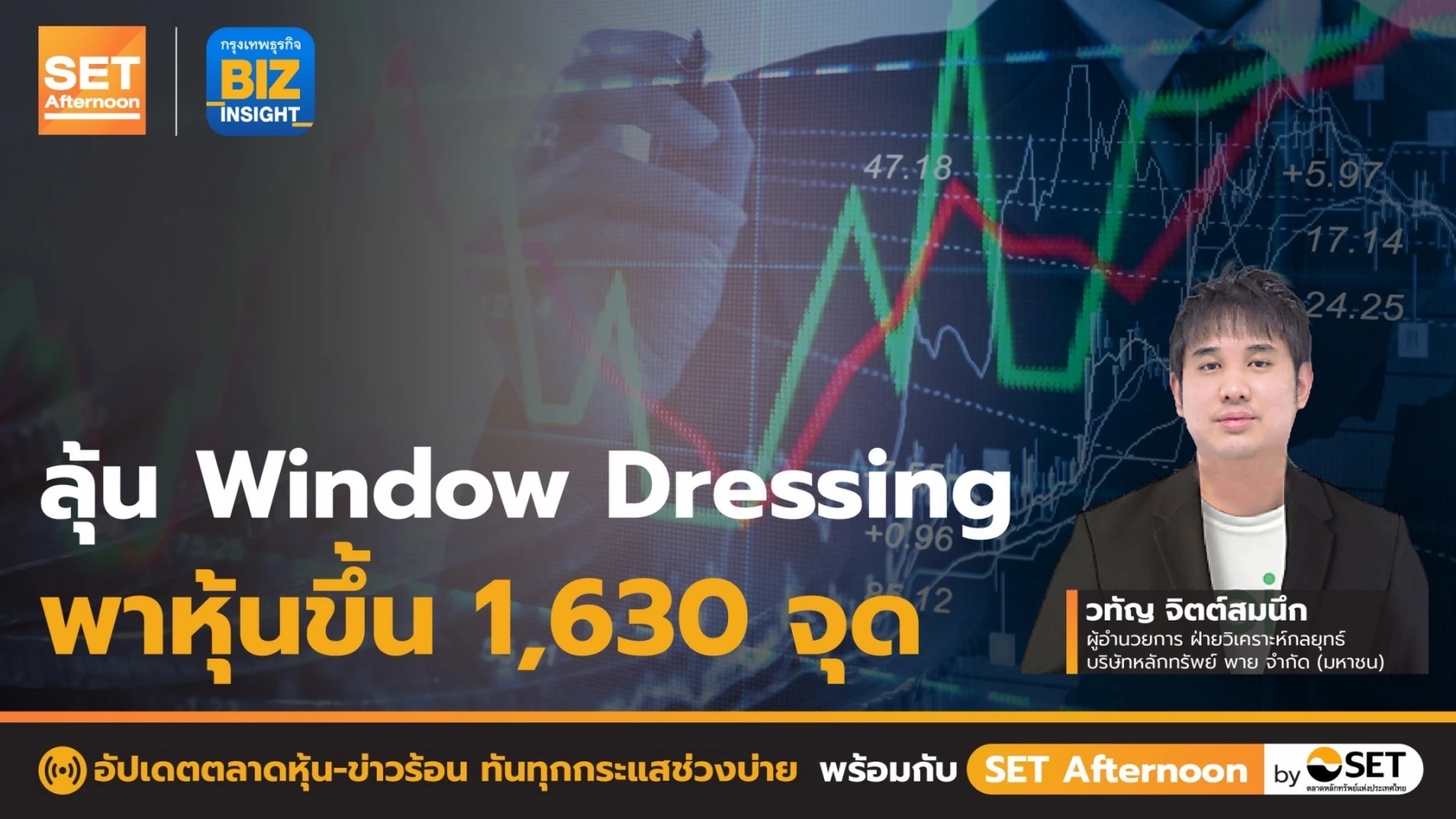 ลุ้น window dressing พาหุ้นขึ้น 1,630 จุด l SET Afternoon l 22 ธ.ค. 65