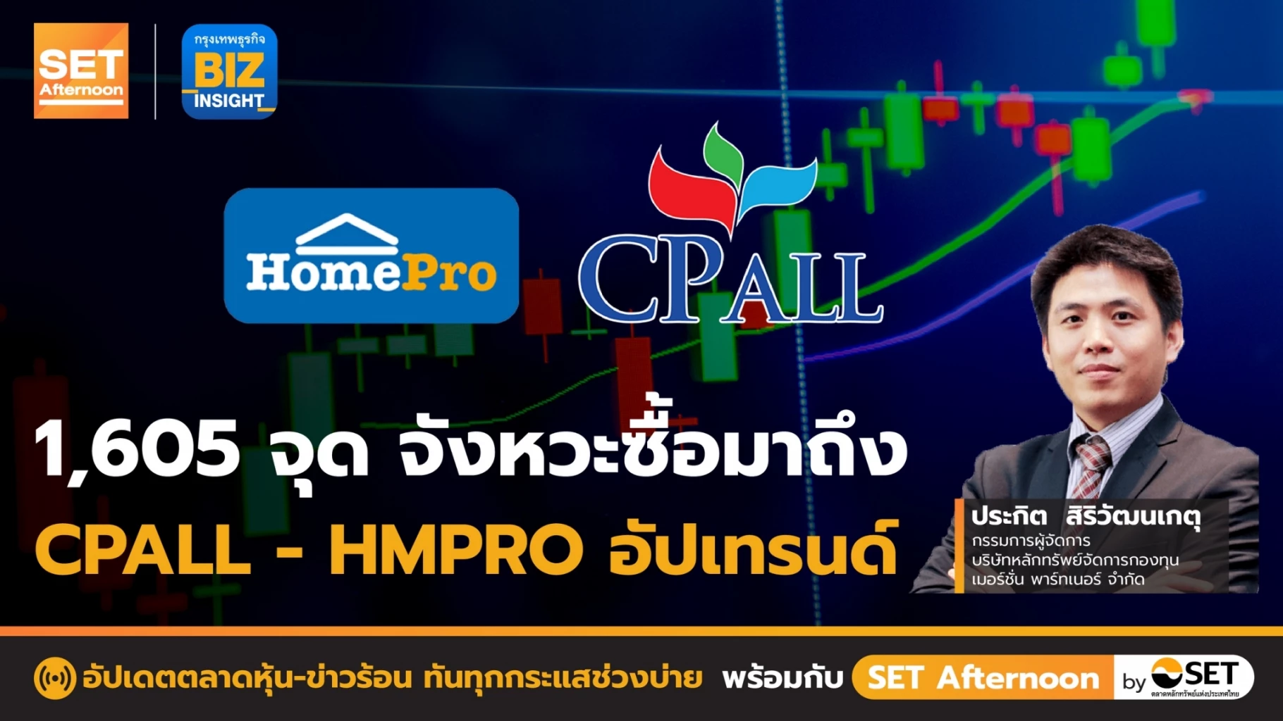 1,605 จุด จังหวะซื้อมาถึง CPALL-HMPRO อัพเทรนด์ l SET Afternoon l 20 ธ.ค. 65