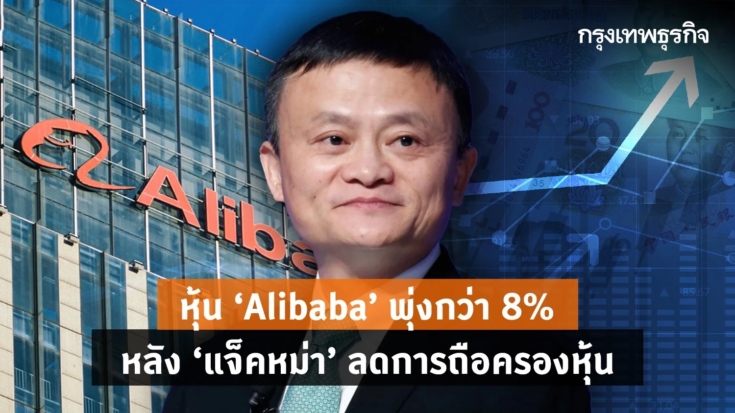 หุ้น ‘Alibaba’ พุ่งกว่า 8% หลัง ‘แจ็คหม่า’ ลดการถือครองหุ้น