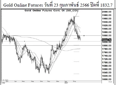 Daily Gold Futures (วันที่ 24 กุมภาพันธ์ 2566)