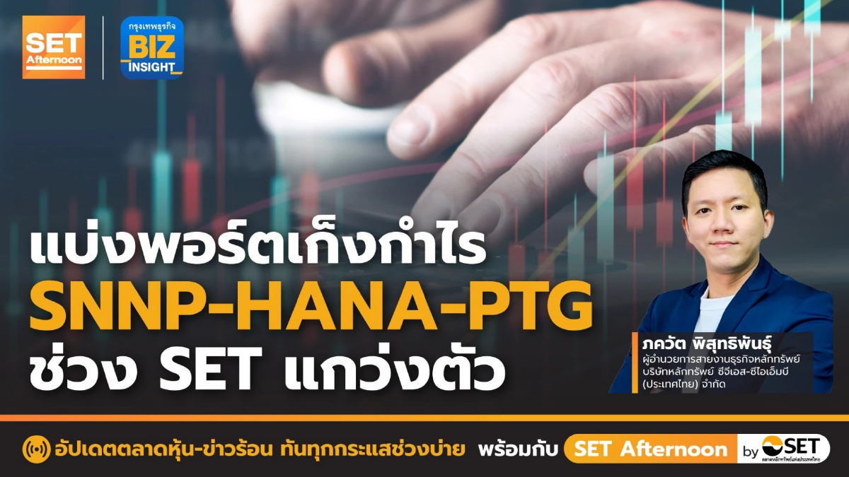 แบ่งพอร์ตเก็งกำไร SNNP-HANA-PTG ช่วง SET แกว่งตัว l SET Afternoon l 15 ก.พ. 66
