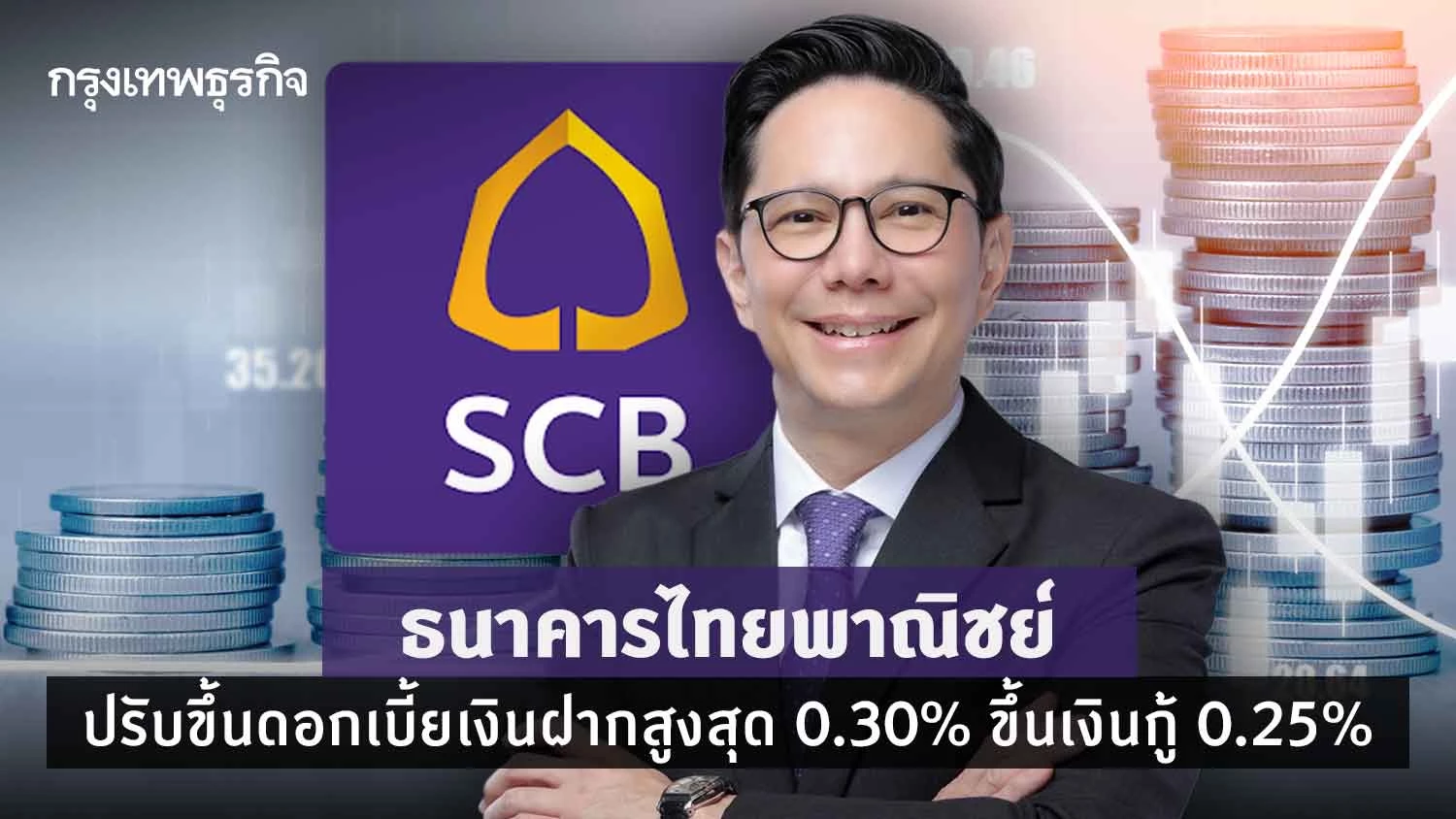 ธนาคารไทยพาณิชย์ ปรับขึ้นดอกเบี้ยเงินฝากสูงสุด 0 30 เงินกู้ 0 25