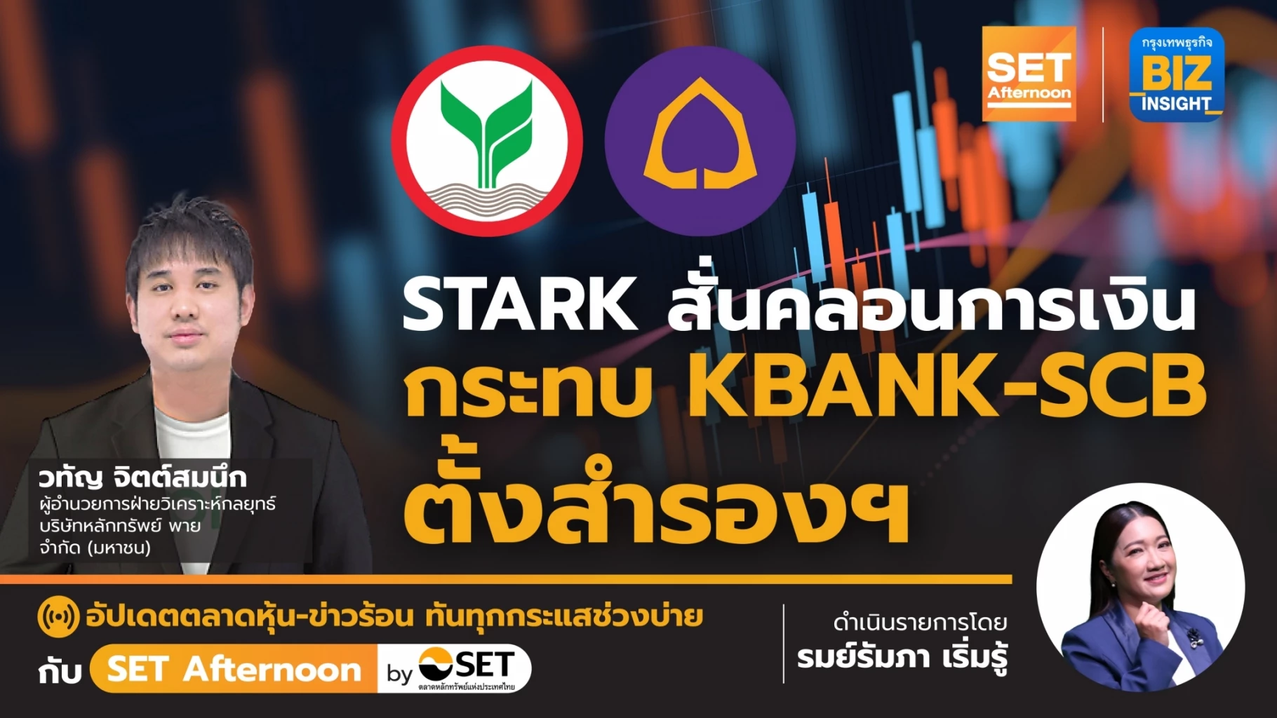 STARK สั่นคลอนการเงินกระทบ KBANK - SCB ตั้งสำรองฯ l SET Afternoon l 20 เม.ย. 66