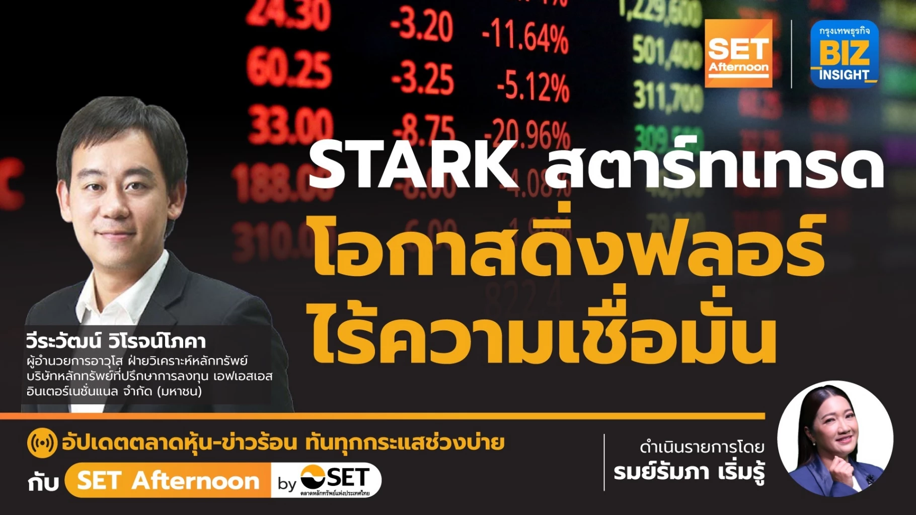 STARK สตาร์คเทรดโอกาสดิ่งฟลอร์ - ไร้ความเชื่อมั่น l SET Afternoon l 31 พ.ค. 66