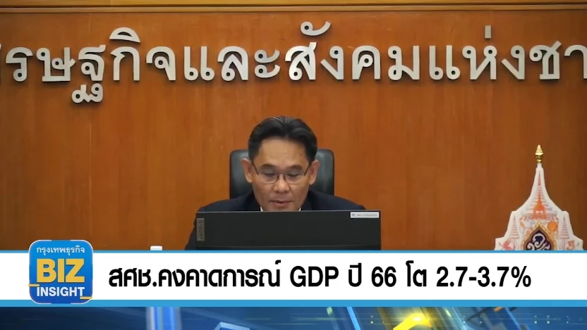 สศช.คงคาดการณ์ GDP ปี 2566 โต 2.7-3.7%!!
