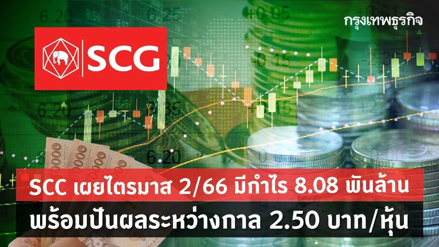 SCC เผยไตรมาส 2/66 มีกำไร 8.08 พันล้าน พร้อมปันผลระหว่างกาล 2.50 บาท/หุ้น