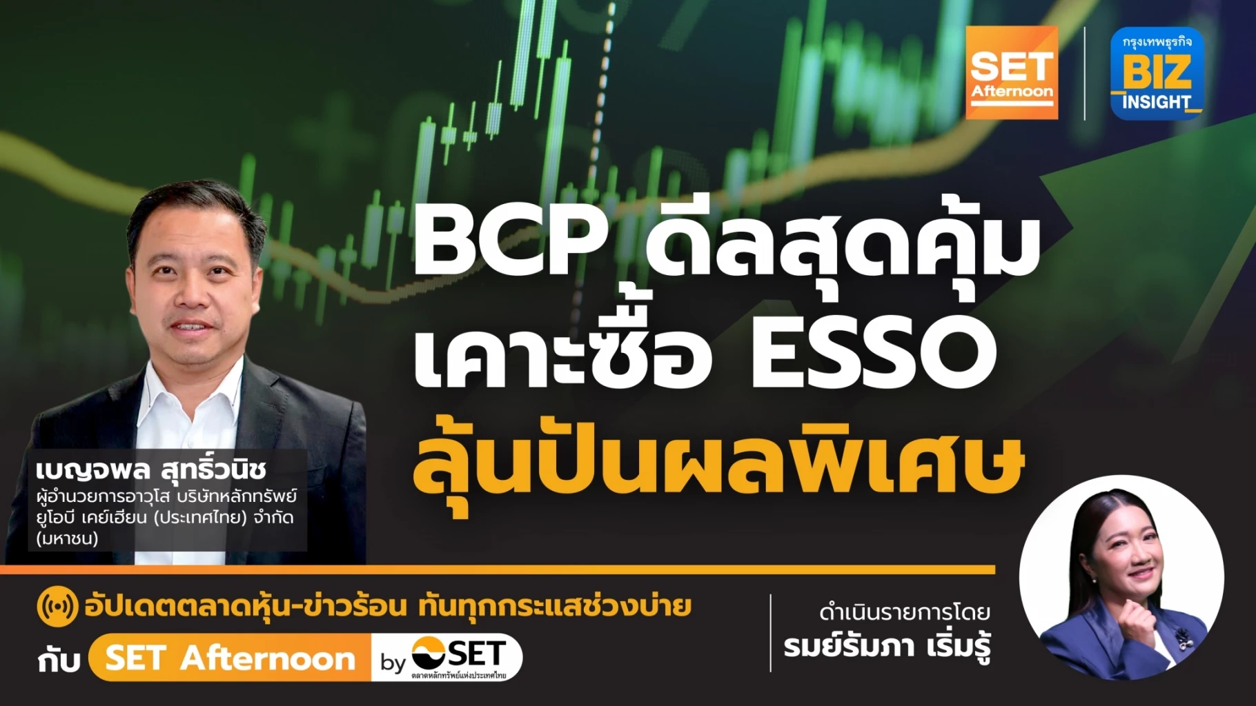 BCP ดีลสุดคุ้มเคาะซื้อ ESSO ลุ้นปันผลพิเศษ | SET Afternoon | 28 ส.ค. 66