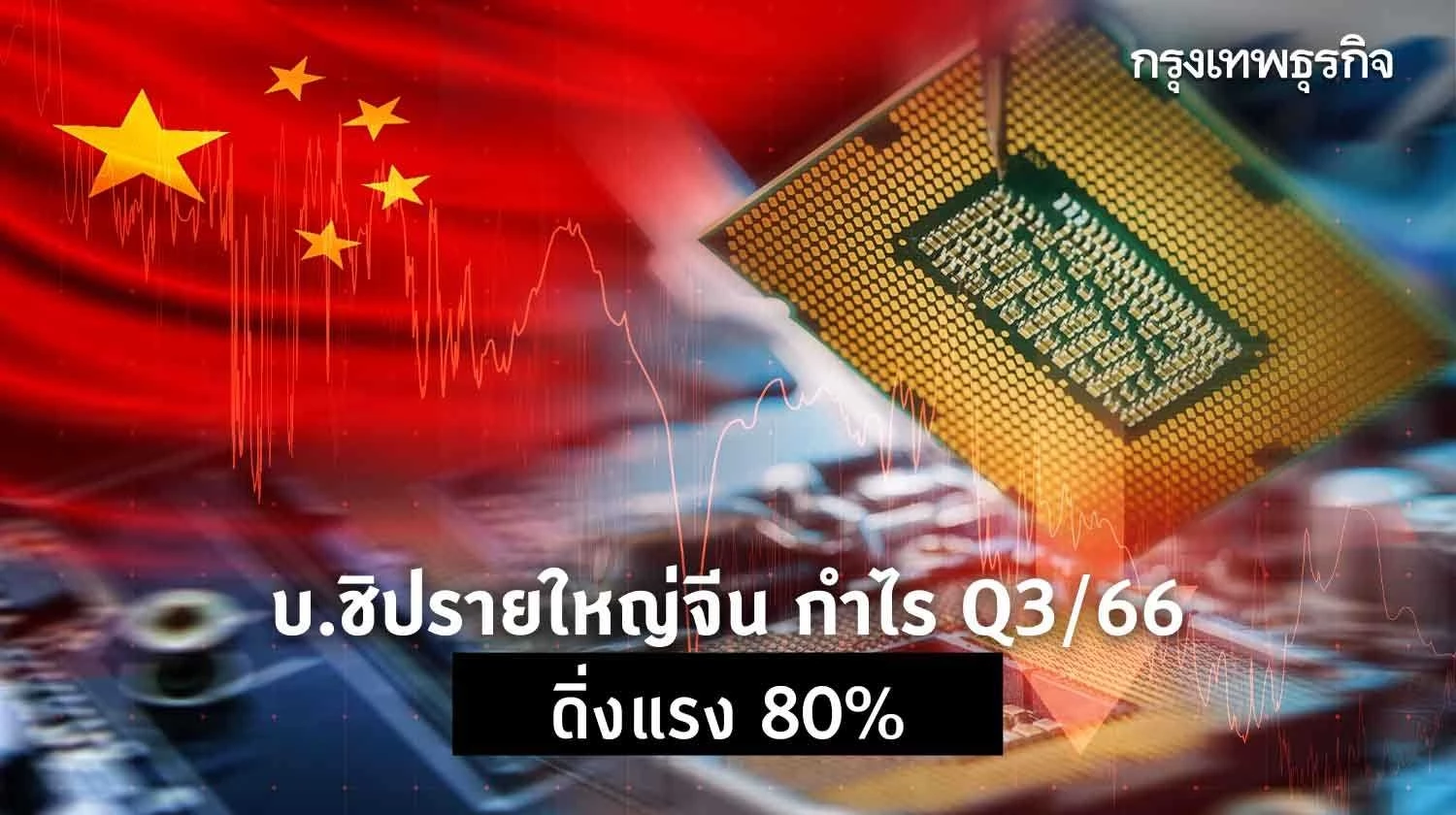 SMIC บ.ชิปรายใหญ่จีน กำไร Q3/66 ดิ่งแรง 80%