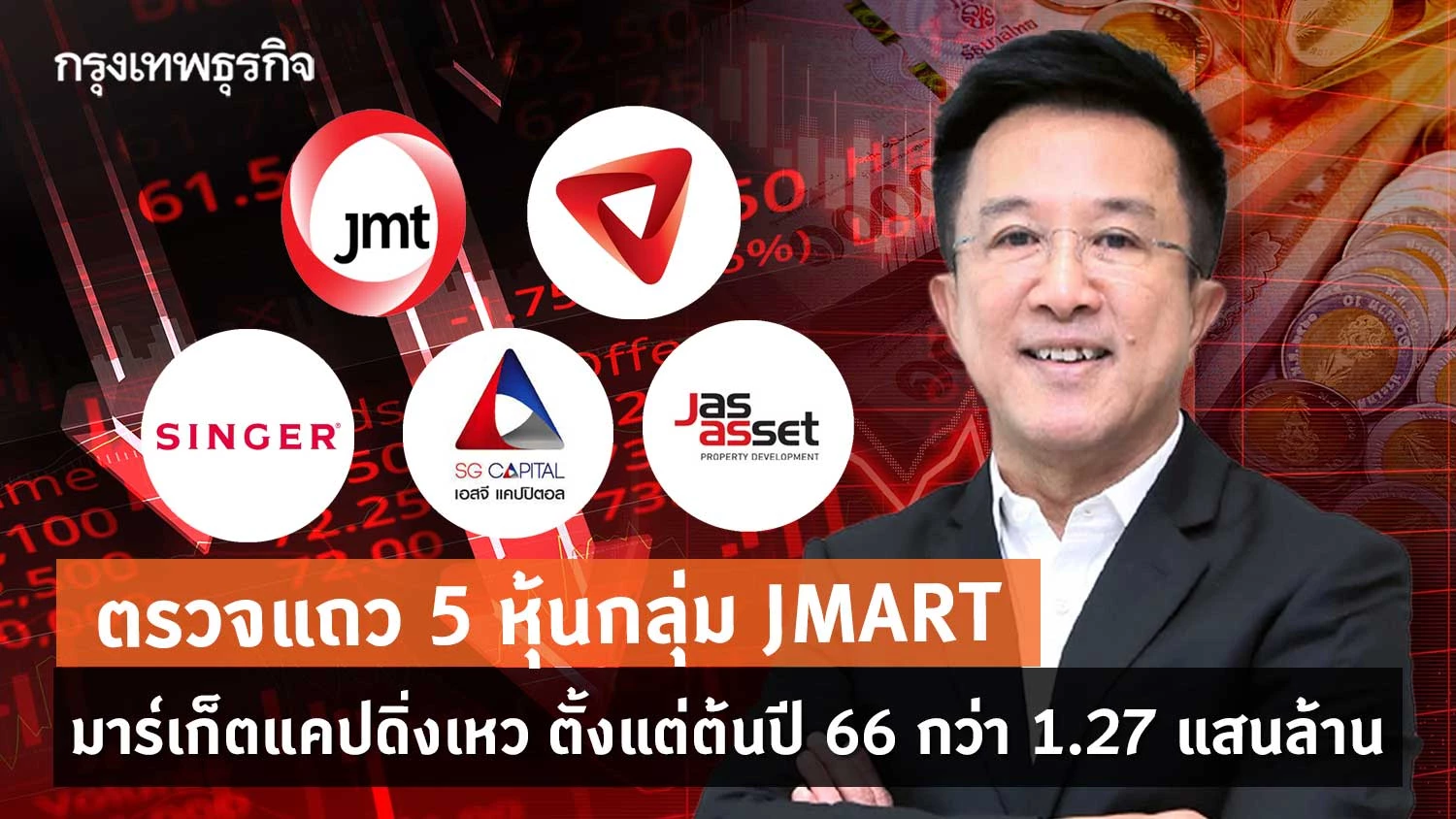 ตรวจแถว 5 หุ้นกลุ่ม JMART มาร์เก็ตแคปดิ่งเหว ตั้งแต่ต้นปี 66 กว่า 1.27 แสนล้าน