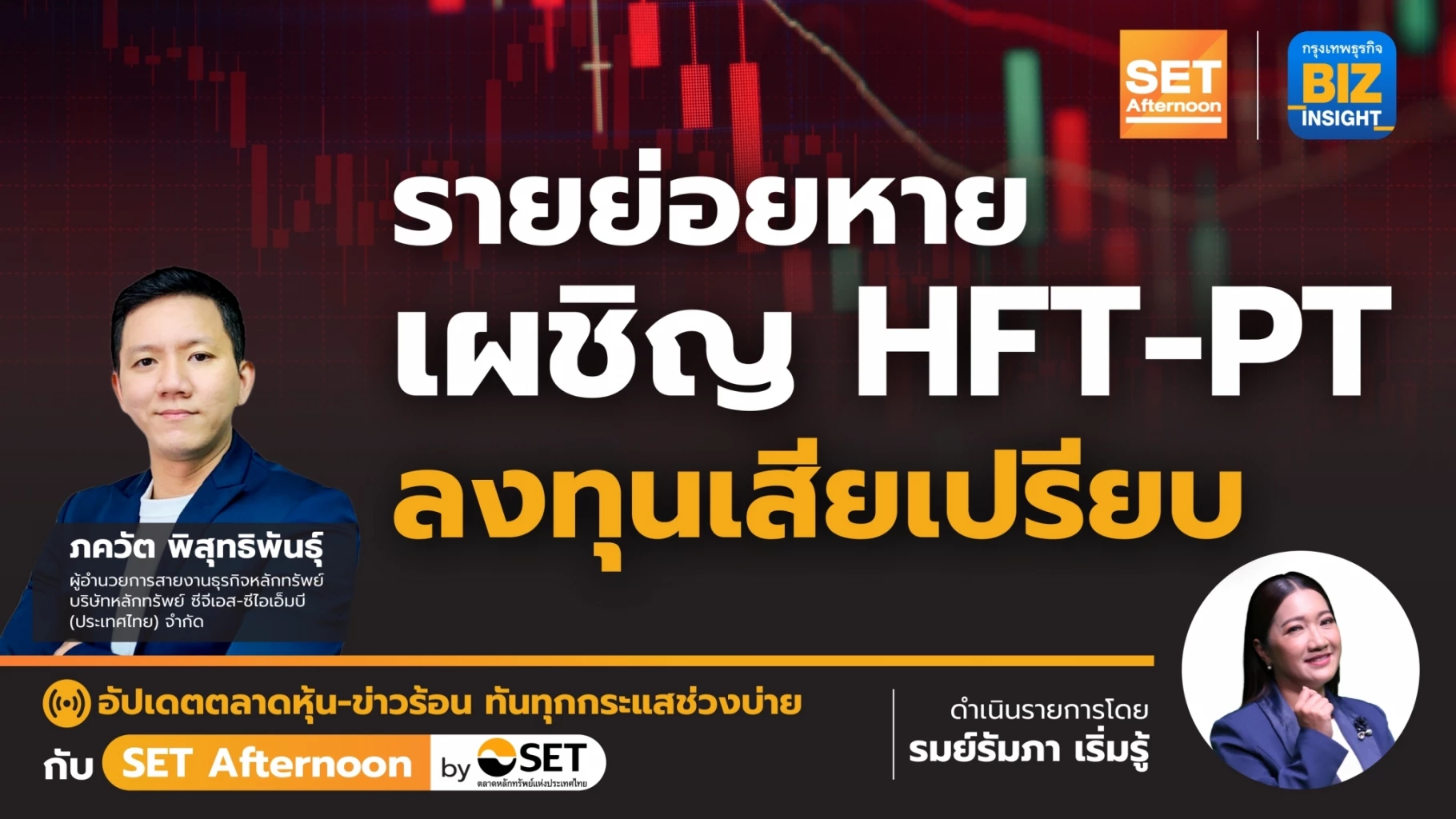 รายย่อยหาย เผชิญ HFT - PT ลงทุนเสียเปรียบ l SET Afternoon | 8 พ.ย. 66