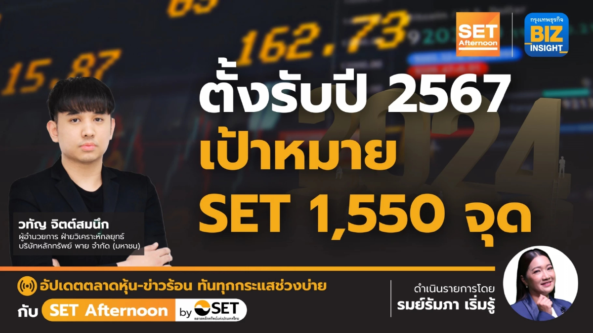 ตั้งรับปี 2567 เป้าหมาย SET 1,550 จุด l SET Afternoon | 28 ธ.ค.67