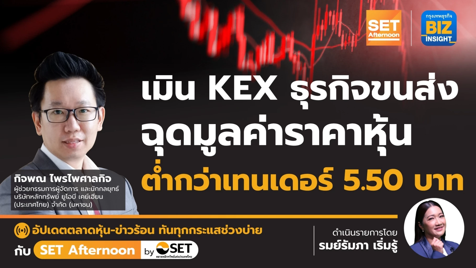 เมิน KEX ธุรกิจขนส่ง ฉุดมูลค่าราคาหุ้น ต่ำกว่าเทนเดอร์ l SET Afternoon | 2 ม.ค.67