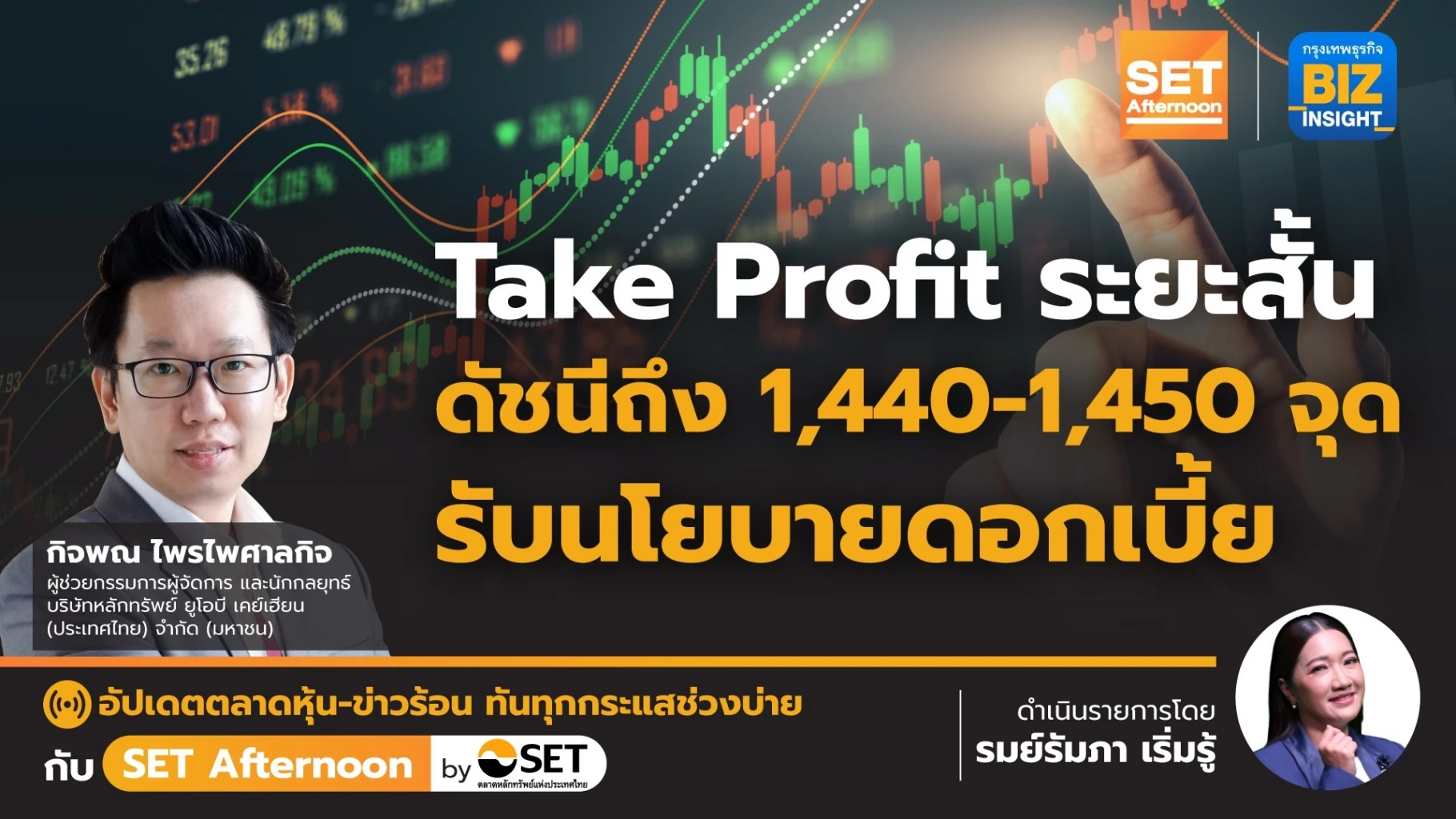 Take Profit ระยะสั้น ดัชนีถึง 1,440 - 1,450 จุด l SET Afternoon | 18 ...