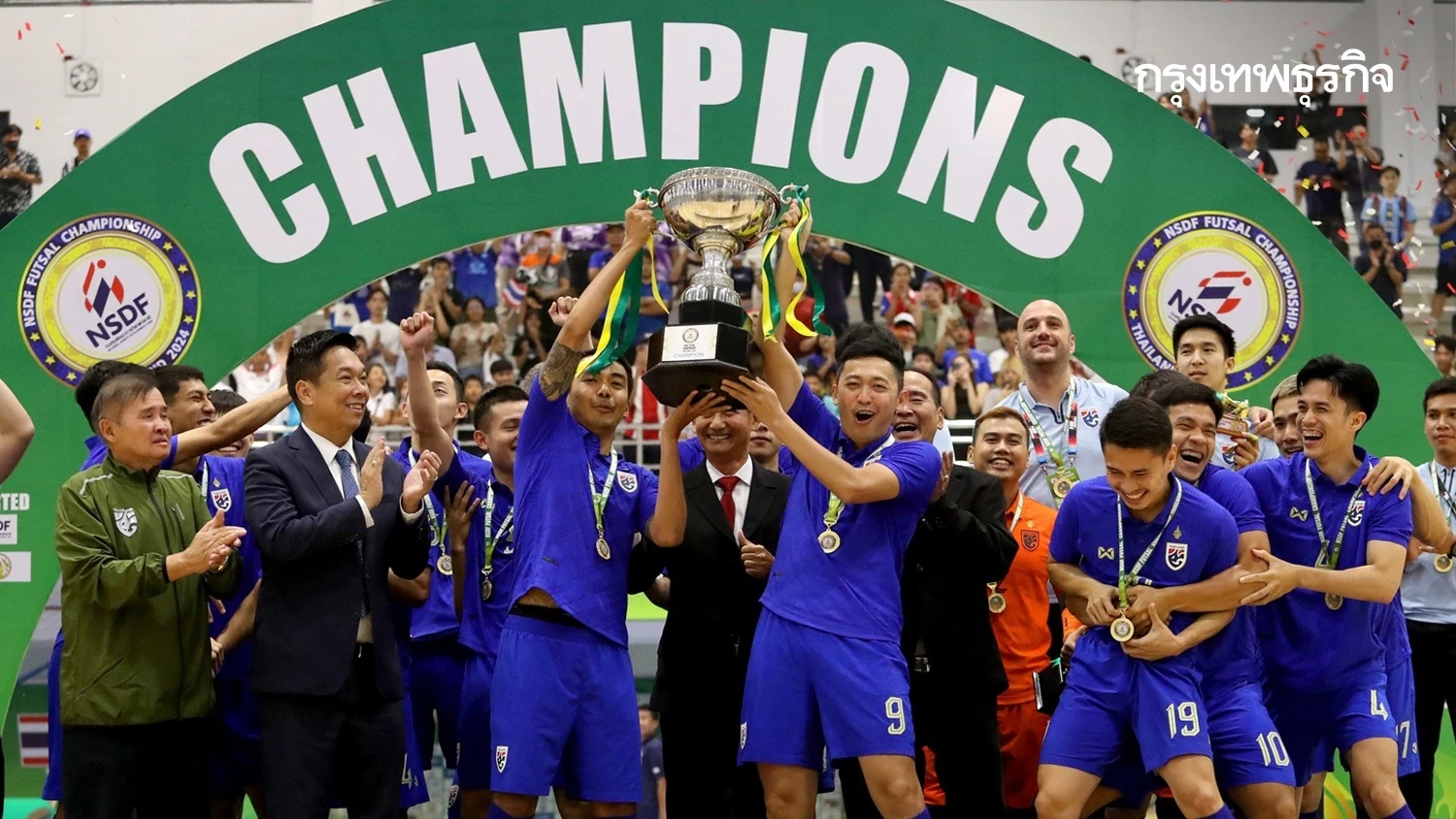 ไฮไลท์ผลฟุตซอลทีมชาติไทย ชนะ ออสเตรเลีย 9-2 คว้าแชมป์ NSDF 2024