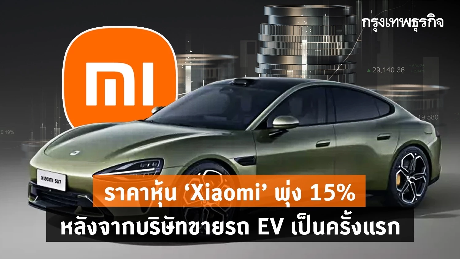 ราคาหุ้น ‘Xiaomi’ พุ่ง 15% หลังวางขาย EV ที่ ‘ถูกกว่า’ Tesla มากถึง ...