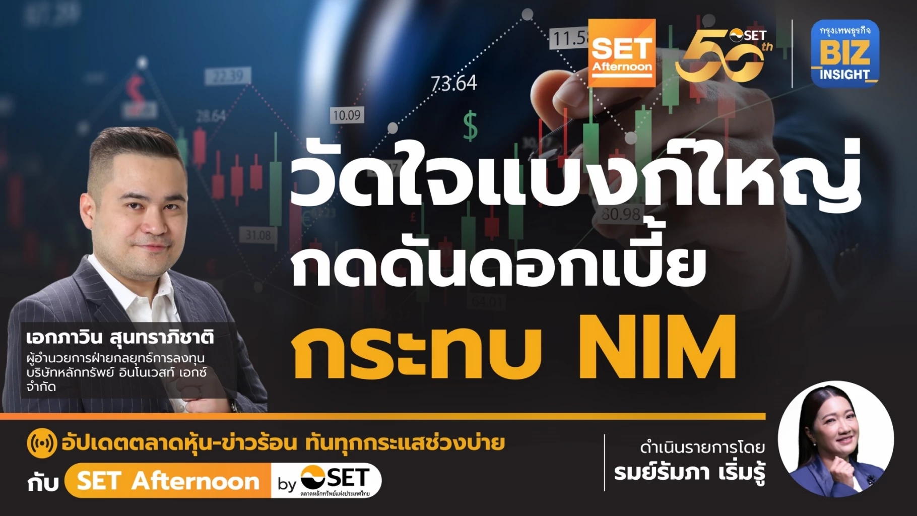 วัดใจแบงก์ใหญ่ กดดันดอกเบี้ย กระทบ NIM l SET Afternoon | 23 เม.ย.67