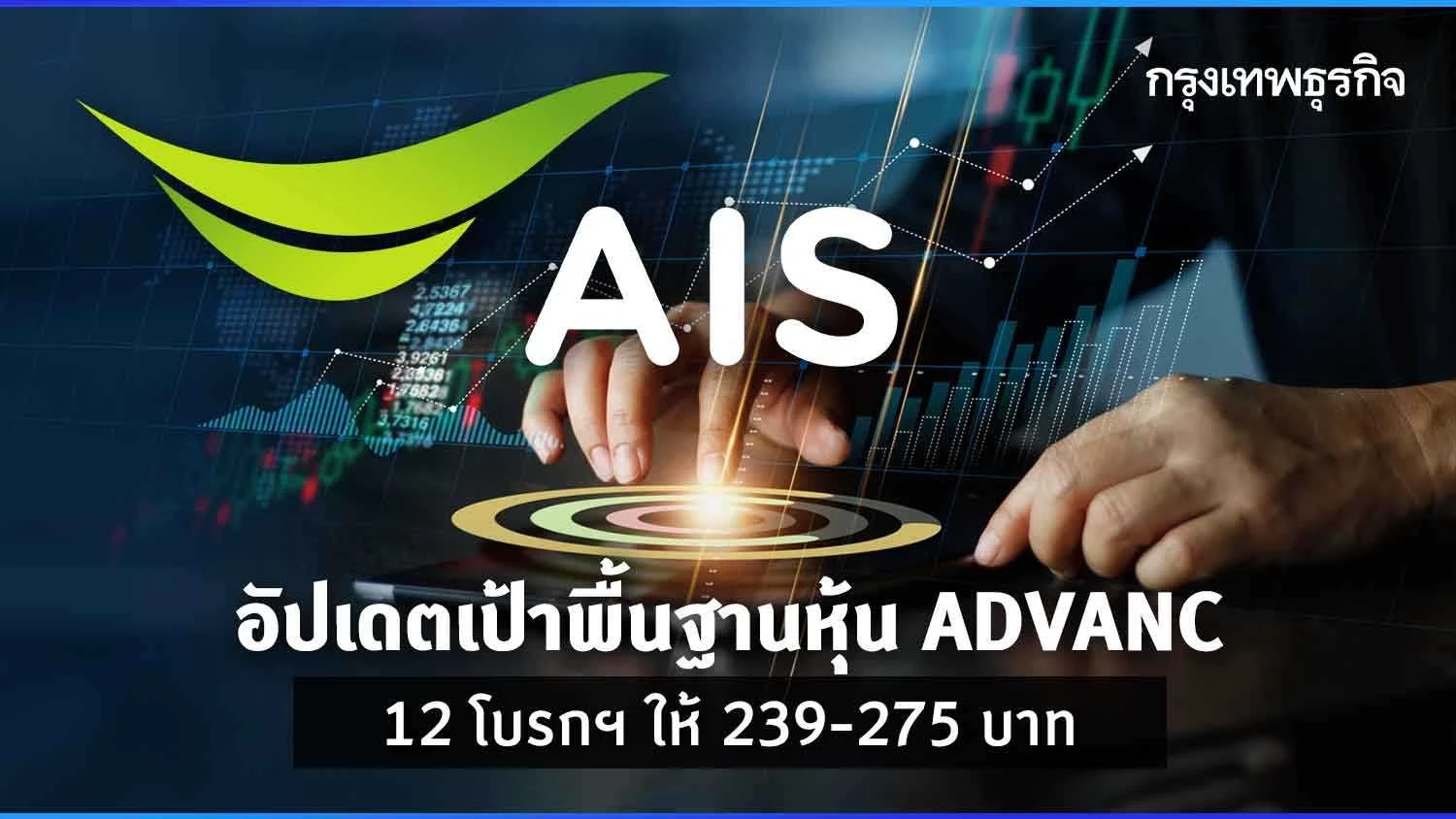 อัปเดตเป้าพื้นฐานหุ้น ADVANC รวม 12 โบรกเกอร์ ให้ 239 - 275 บาท หลังกำไร Q1/67 บวก 25%