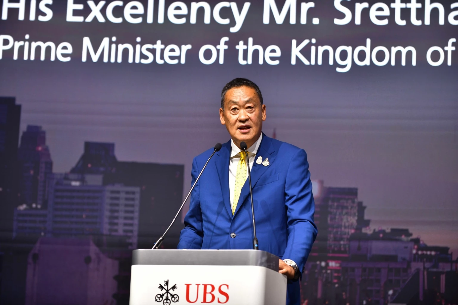 เศรษฐา ขึ้นเวที 'UBS Investment' กล่อม 2,000 นักธุรกิจชั้นนำ เพิ่มลงทุน ...