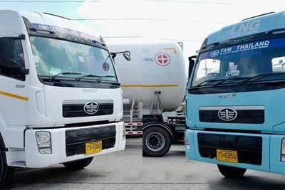 หนีดีเซลแพง-รัฐชะลออุดหนุน เกียรติธนาฯ จับมือ FAW นำร่องรถบรรทุก LNG