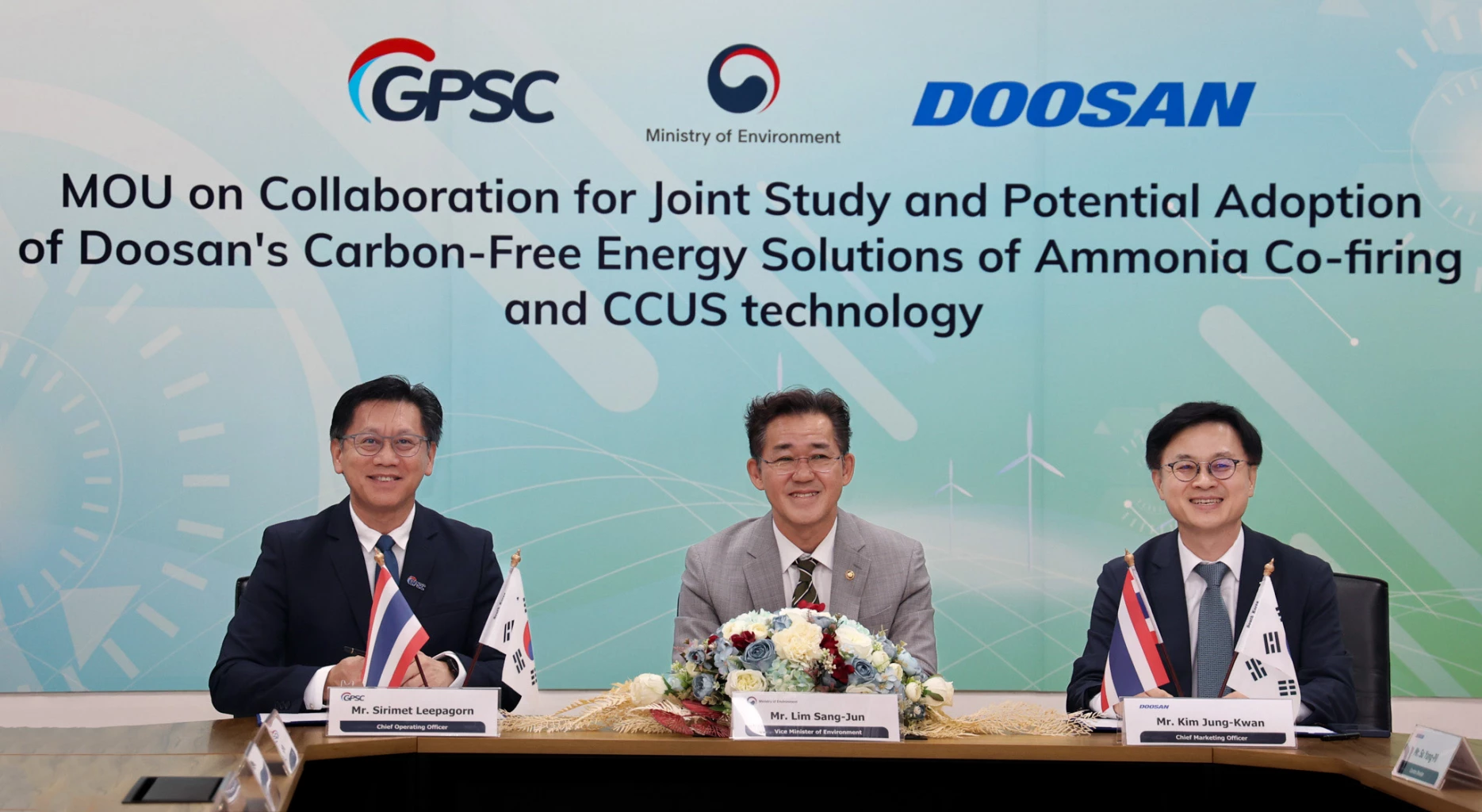 'GPSC-Doosan' พัฒนาเชื้อเพลิงร่วมแอมโมเนีย-CCUS มุ่งสู่เป้าหมาย Net Zero