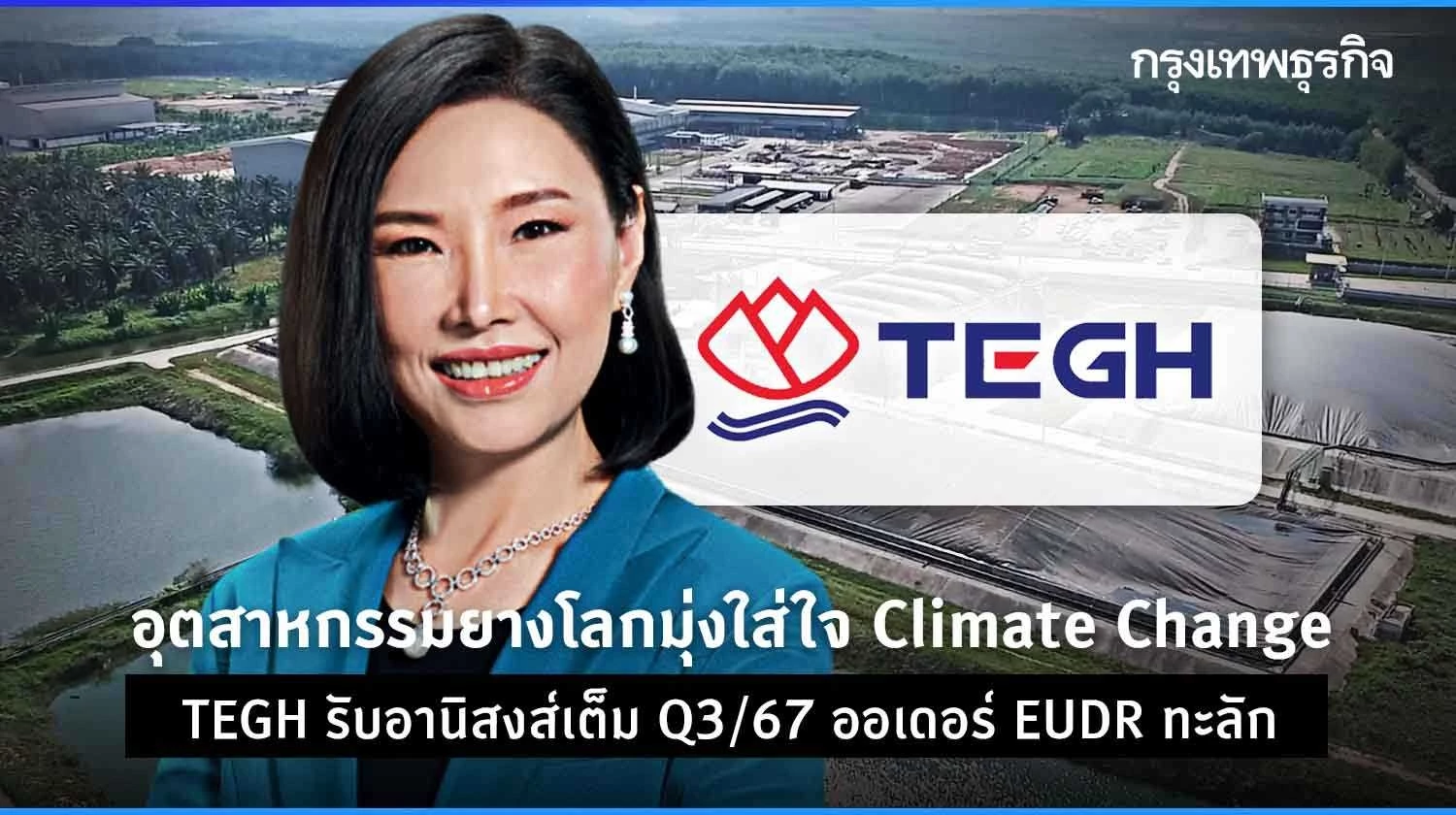 หุ้น TEGH นิวไฮ อานิสงส์ออเดอร์ EUDR ทะลัก อุตฯ ยางทั่วโลกใส่ใจ Climate Change