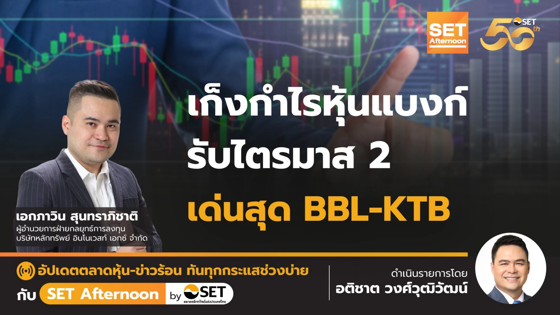 เก็งกำไรหุ้นแบงก์ รับไตรมาส 2 เด่นสุด BBL-KTB l SET Afternoon l 5-7-67