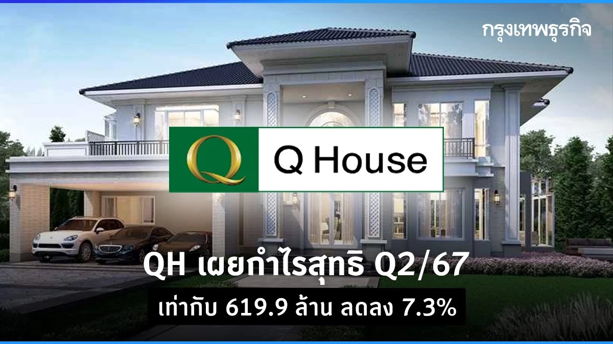 QH เผยกำไรสุทธิ Q2/67 เท่ากับ 619.9 ล้าน ลดลง 7.3%