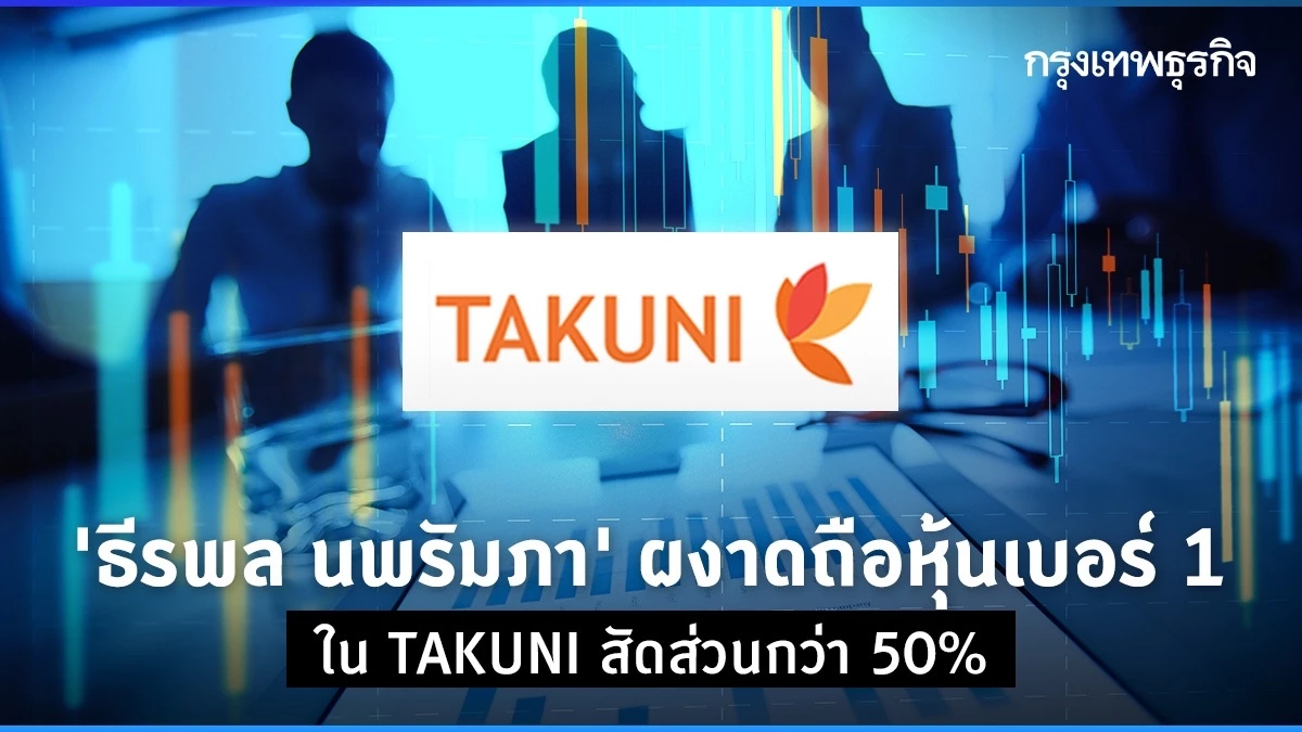 "ธีรพล นพรัมภา" ผงาดถือหุ้นใหญ่ใน TAKUNI แจ้งมีสัดส่วนกว่า 50%