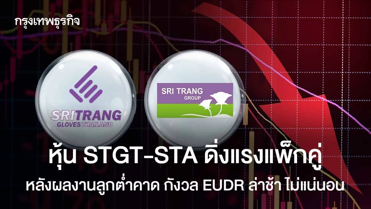 หุ้น STGT-STA ดิ่งแรงแพ็กคู่ หลังผลงานลูกต่ำคาด กังวล EUDR ล่าช้า ไม่แน่นอน