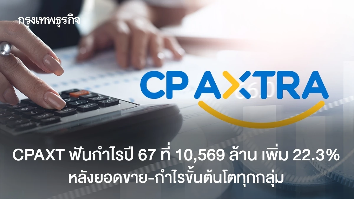 CPAXT ฟันกำไรปี 67 ที่ 10,569 ล้าน เพิ่ม 22.3% หลังยอดขาย-กำไรขั้นต้นโตทุกกลุ่ม