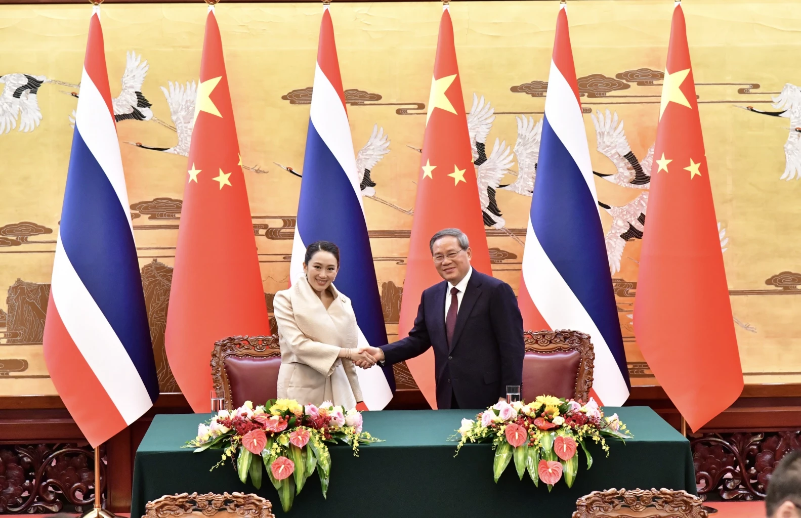 ชื่นมื่นไทย-จีน ลงนาม MOU 14 ฉบับ ยกระดับความร่วมมือ เศรษฐกิจ - AI - อวกาศ - เกษตร