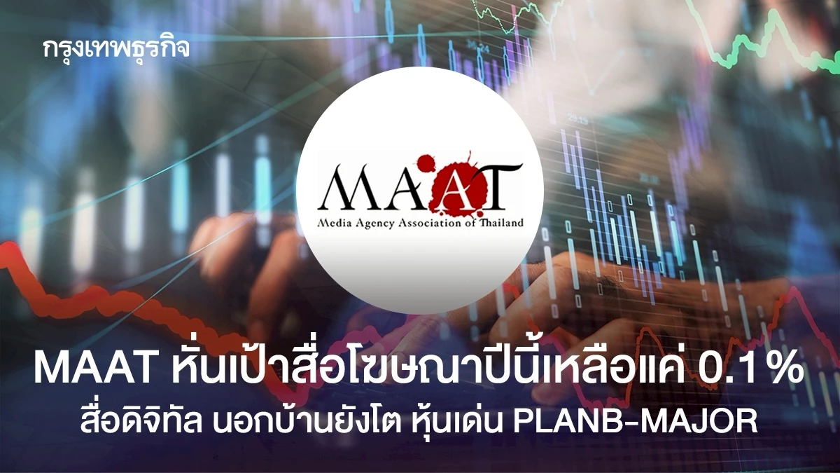 MAAT หั่นเป้าสื่อโฆษณาปีนี้เหลือแค่ 0.1% สื่อดิจิทัล นอกบ้านยังโต หุ้นเด่น PLANB-MAJOR